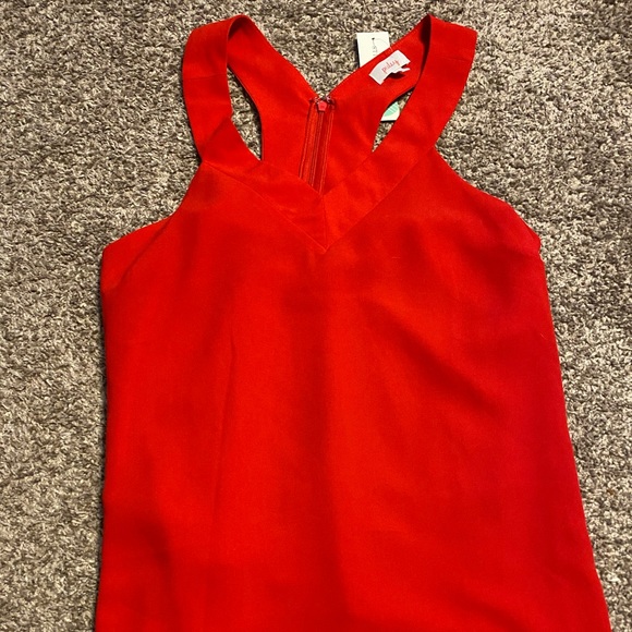 Peony and Moss | Tops | Red Tank Top With Cutouts | Poshmark